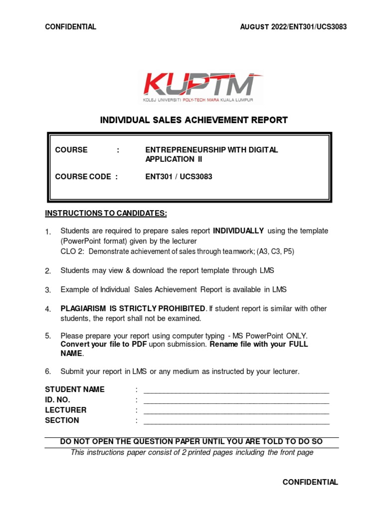 Individual Sales Achievement Report Guide | PDF | Microsoft Power Point ...