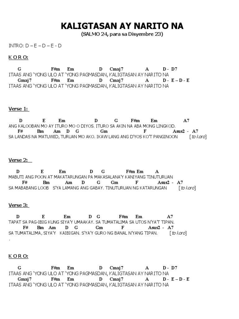 Dec. 23 Kaligtasan Ay Narito Na | PDF