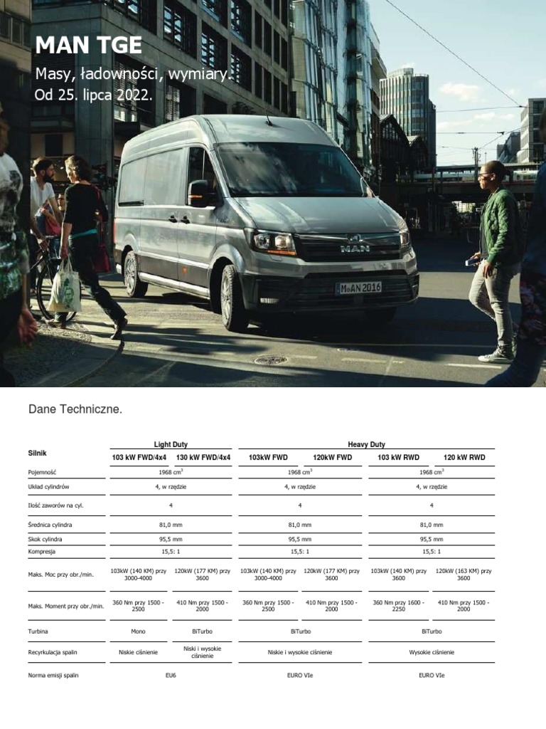 Man Tge Technical Data | PDF
