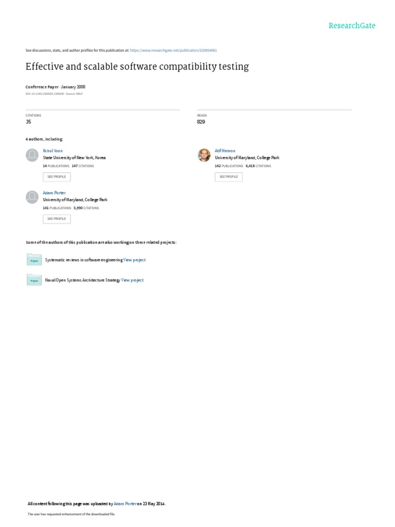 Effective and Scalable Software Compatibility Test | PDF | Software ...