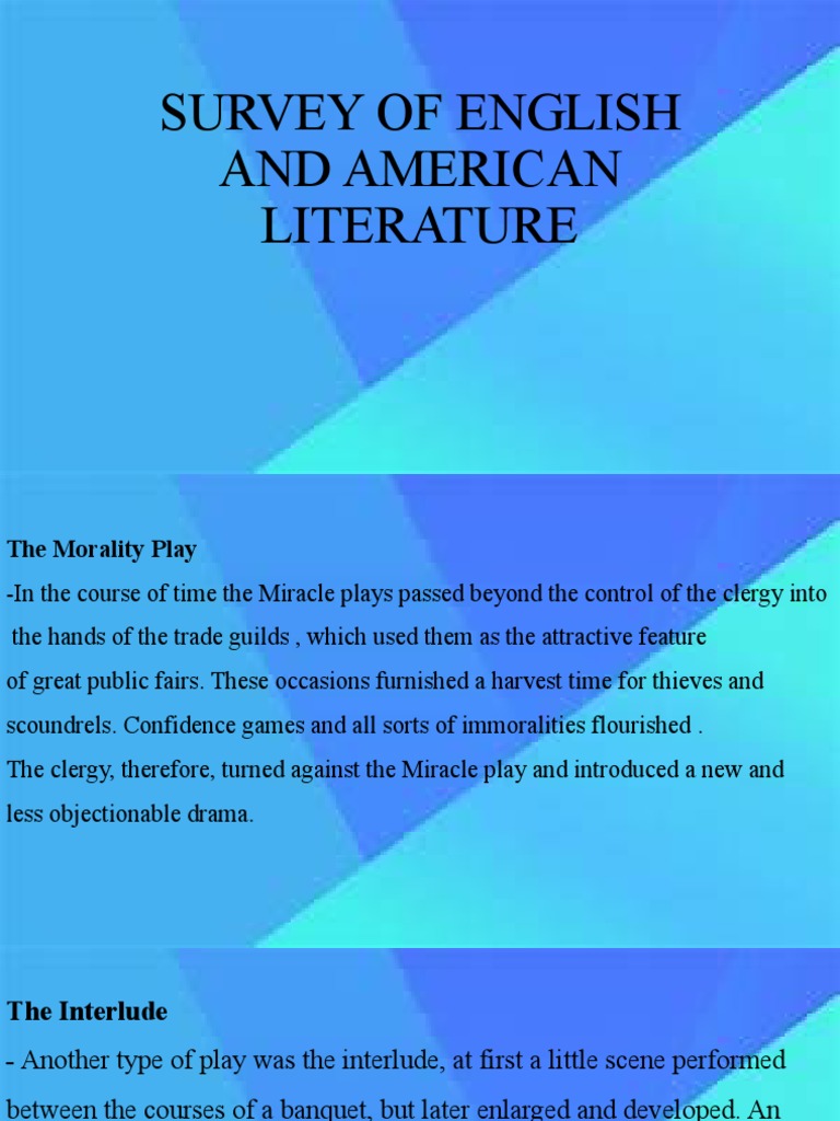 Survey of English and American Literature | PDF | The Faerie Queene