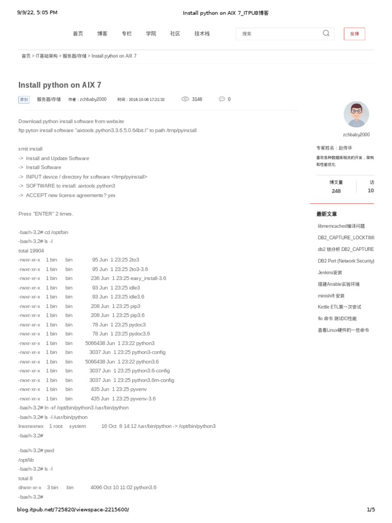 Install Python On AIX 7 | PDF | C++ | Operating System Families