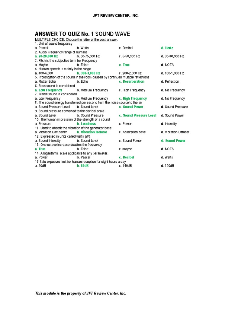 UTILITIES Pugeda Quiz 19 Sound Wave | PDF