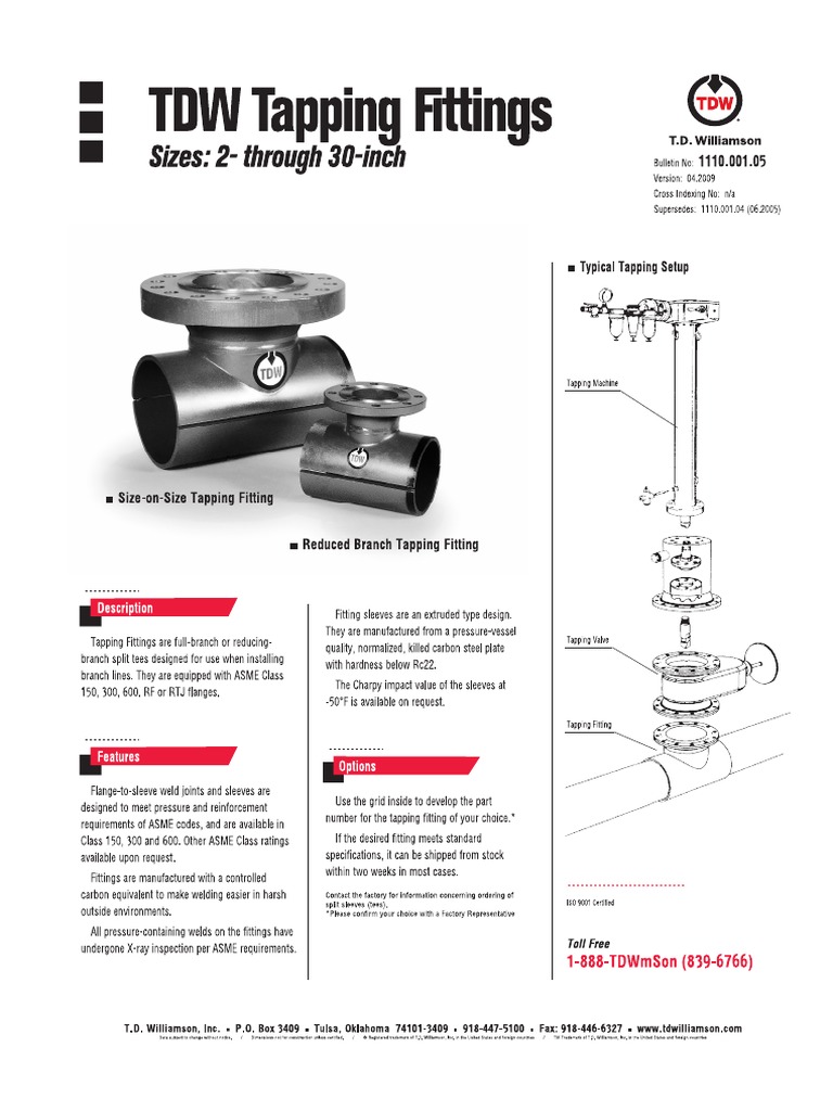 Split Tee Tapping Fittings | PDF