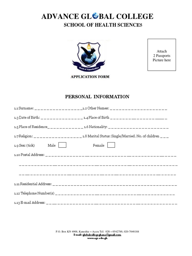 Advance GL Bal College: School of Health Scienc ES | PDF