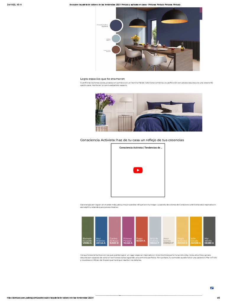 Descubre la paleta de colores de las tendencias 2021 Pintuco y aplícala ...