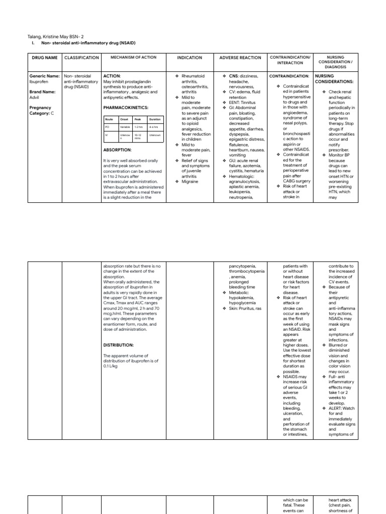 Drug Study | PDF | Nonsteroidal Anti Inflammatory Drug | Selective ...