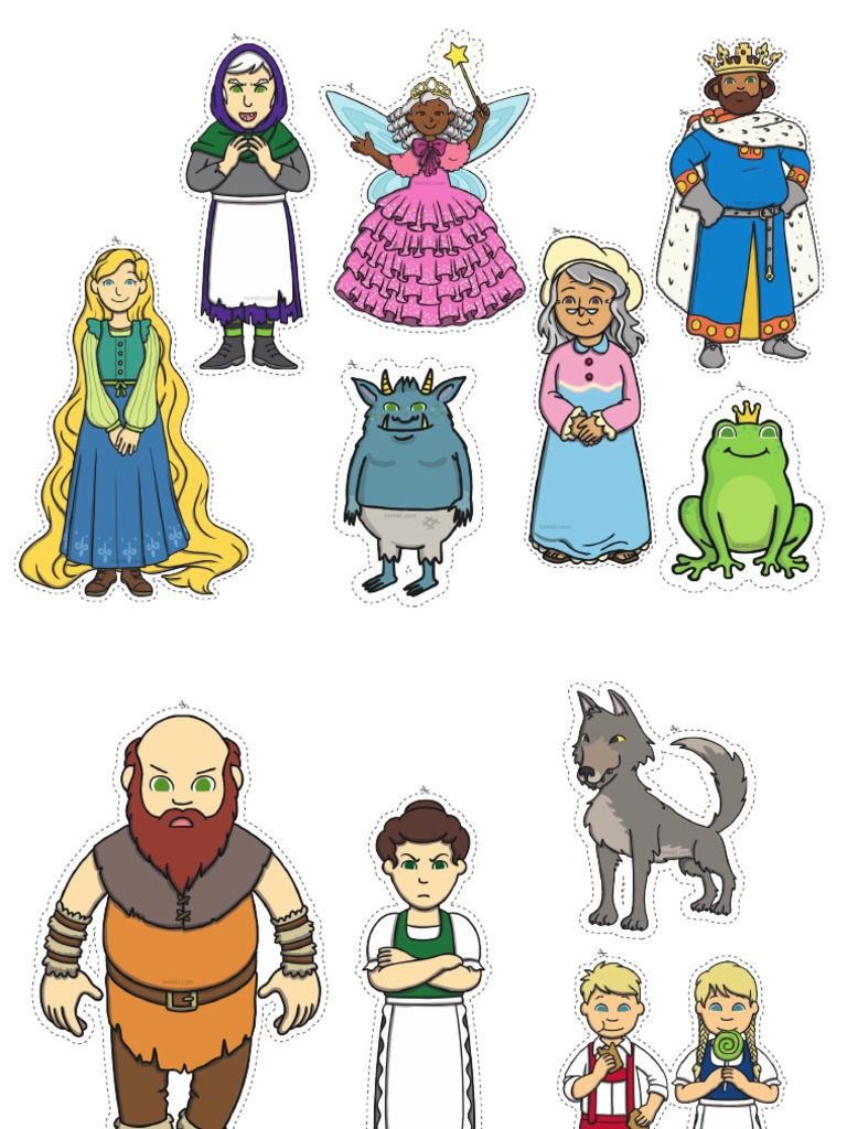 Color Fairy Tales - Stick Puppets Pack | PDF