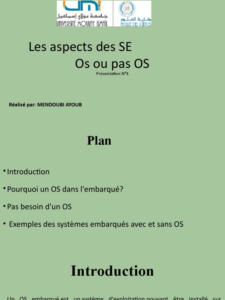 OS dans les systèmes embarqués | PDF | Système d'exploitation | Logiciel