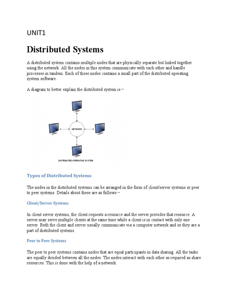 Distributed System Notes | PDF | Client–Server Model | Distributed ...