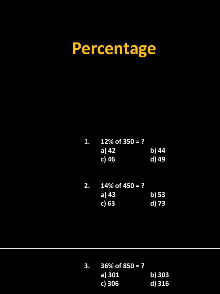 1 Percentage | PDF | Voting | Elections