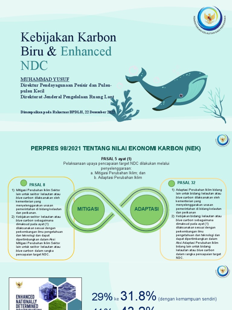 KKP - Kebijakan Karbon Biru - Enhanced NDC - BPDLH - 22.12.2022 | PDF