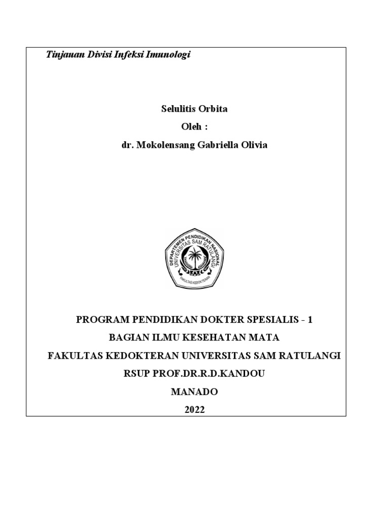 Selulitis Orbita | PDF | Sains & Matematika