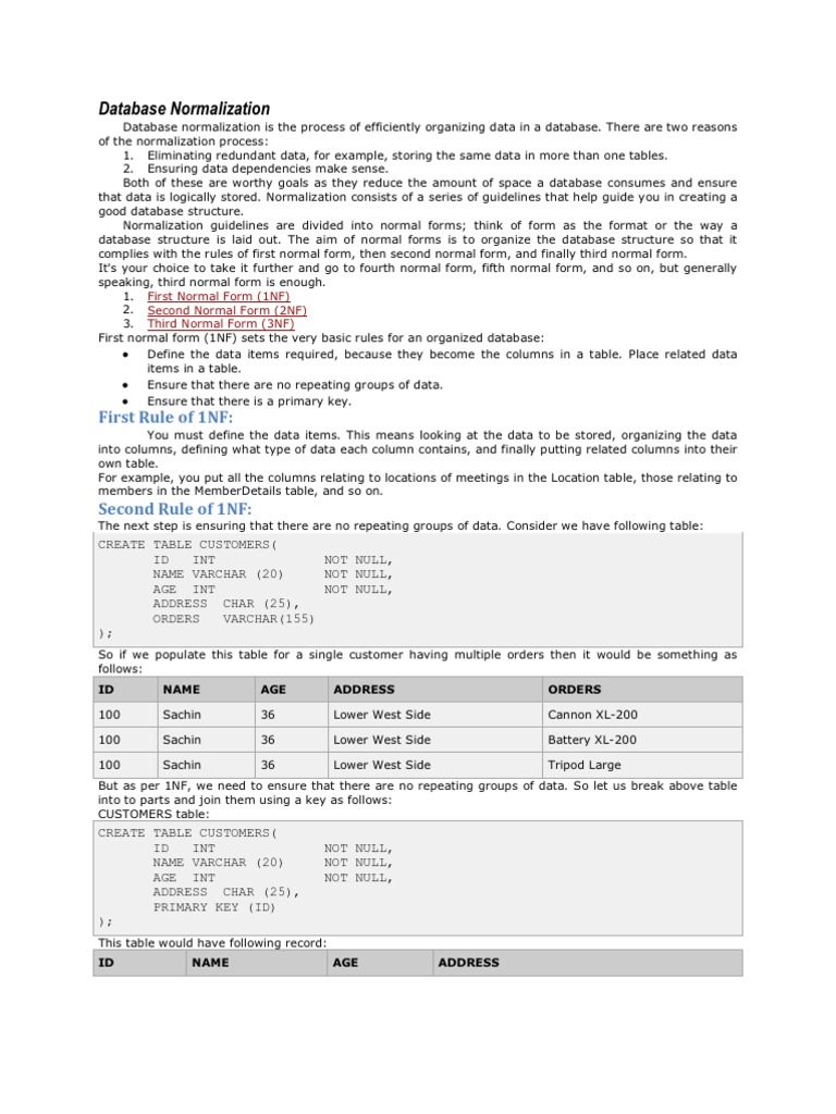 Database Normalization | PDF