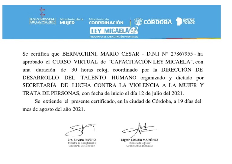 Capacitación Ley Micaela | PDF