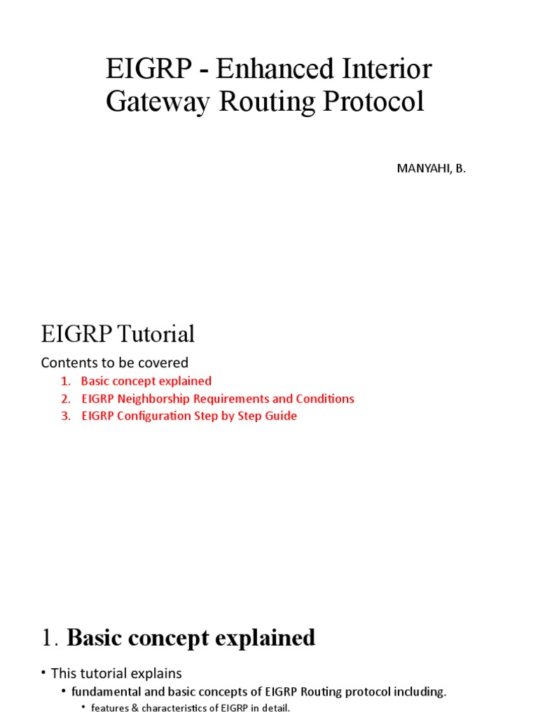 Enhanced Interior Gateway Routing Protocol | PDF | Routing | Computer Network