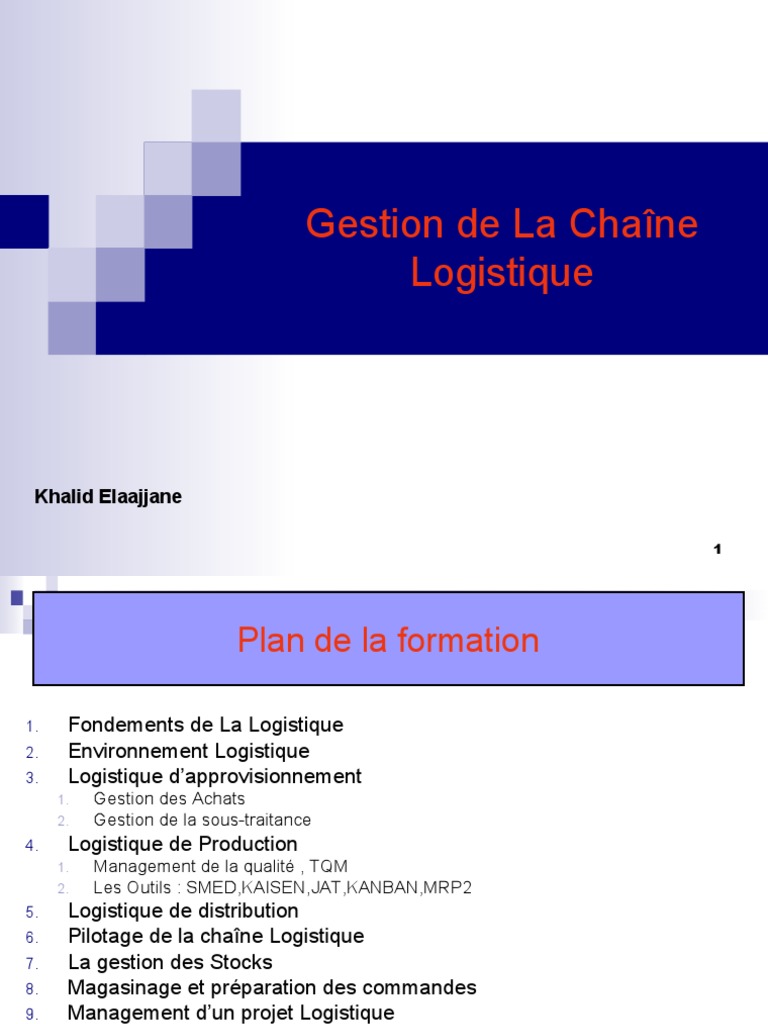 Cours Supply Chain | PDF | Logistique | Inventaire