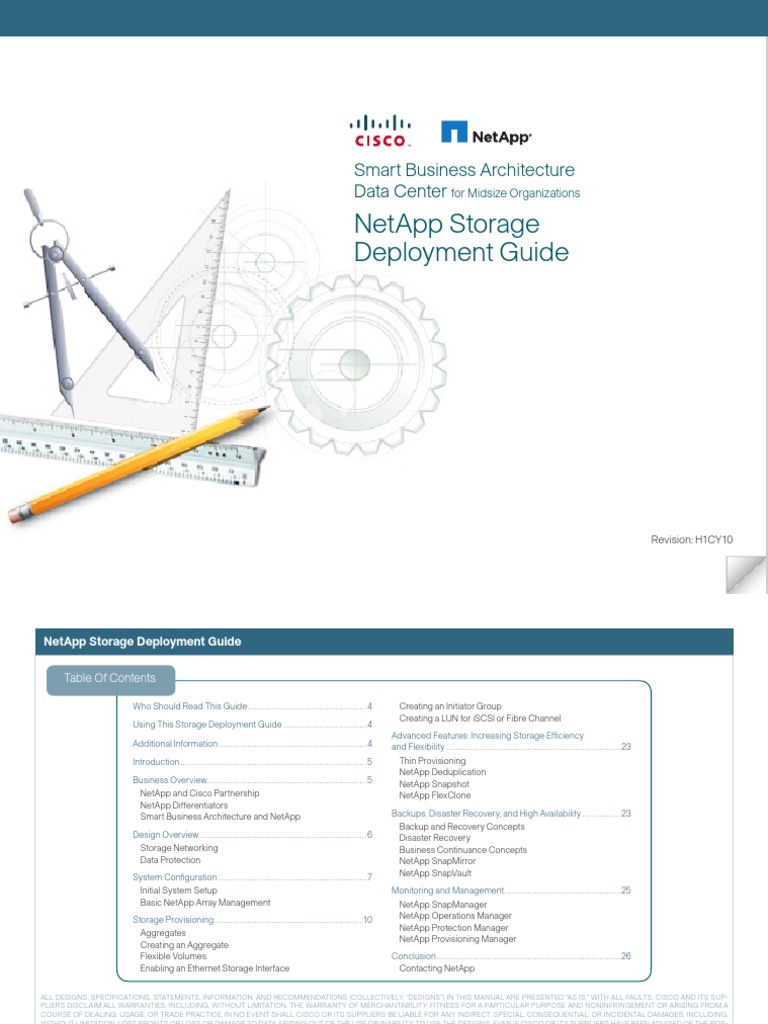 Netapp Storage Deployment Guide: Smart Business Architecture Data Center | PDF | Backup ...