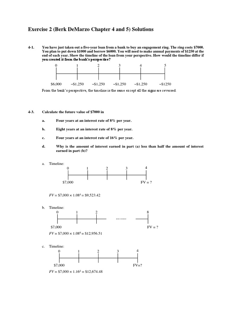 Exercise 2 Solution | PDF | Present Value | Interest