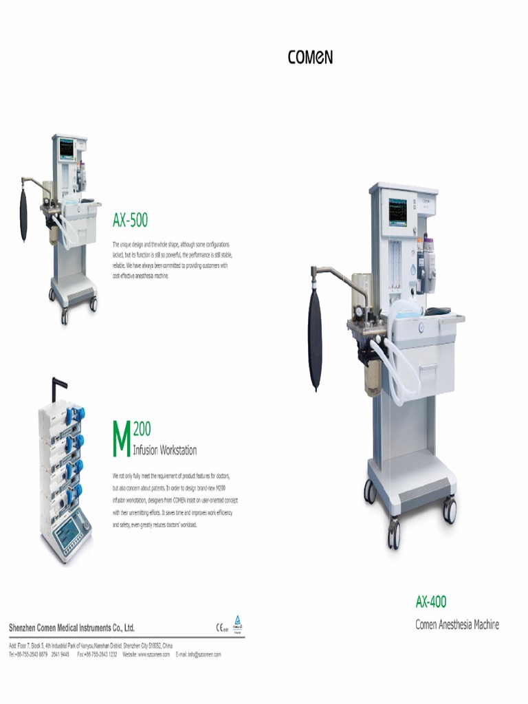 Comen Ax 400 Anesthesia Workstation | PDF