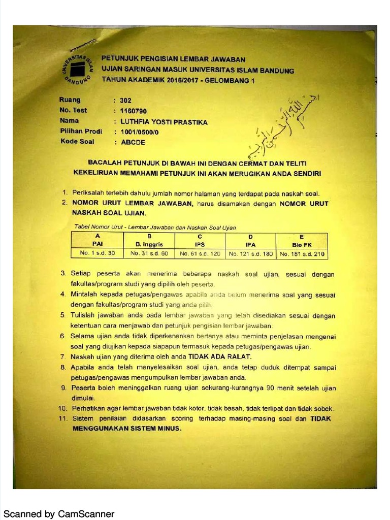 PDF Soal Unisba 2016 Ipc DL | PDF