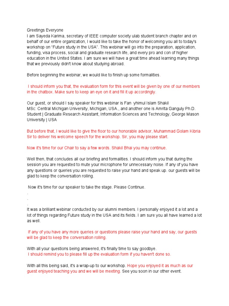 Hosting Script | PDF