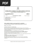 Zimsec Nov 2024 o Level Maths Paper 1 Marking Guide | PDF