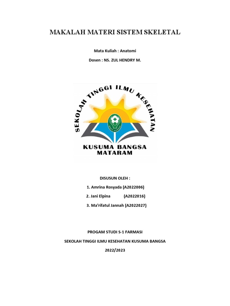 Makalah Materi Sistem Skeletal | PDF