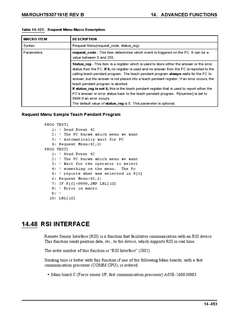 RSI-Interface R-30iB Plus | PDF | Parameter (Computer Programming ...
