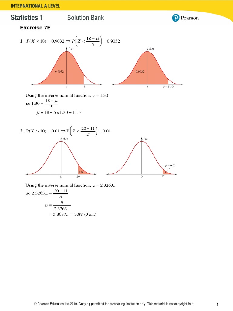 Ial Maths s1 Ex7e | PDF