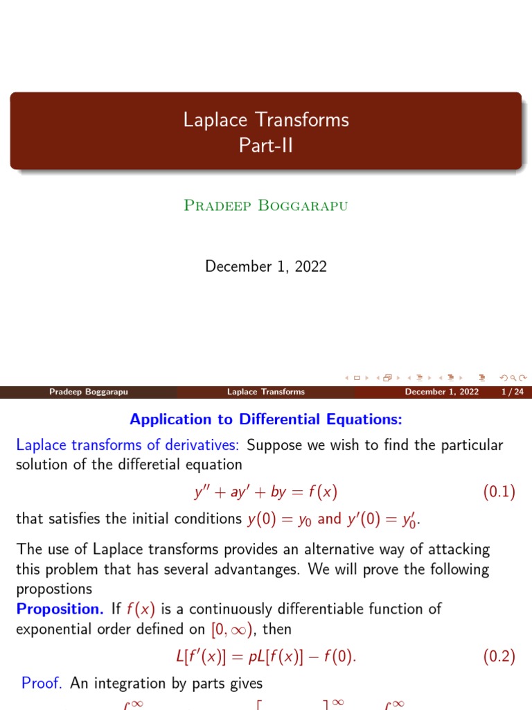 Laplace Transforms for Engineers | PDF | Laplace Transform | Convolution