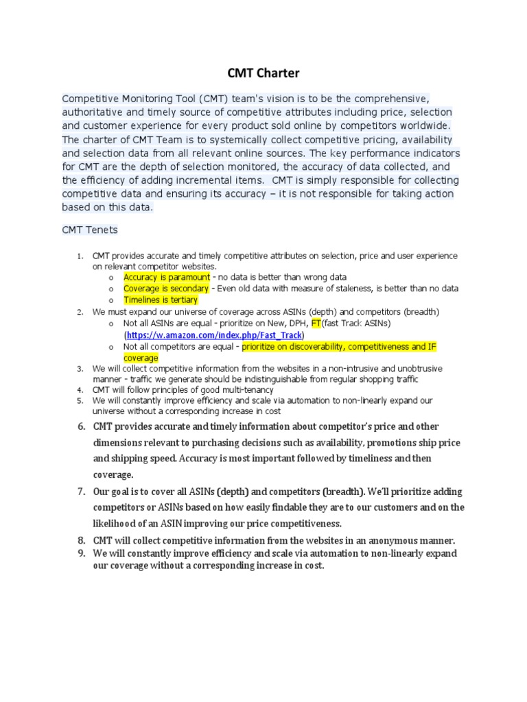 CMT Charter Terms | Download Free PDF | Latency (Engineering) | Computing