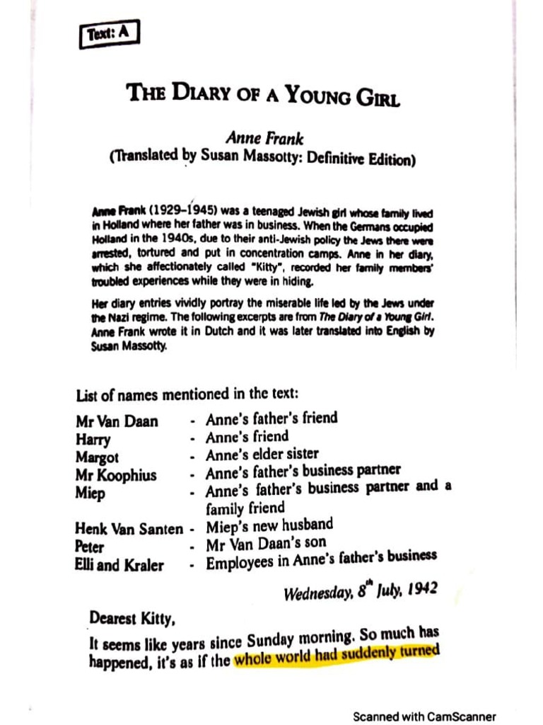 Diary of A Young Girl | PDF