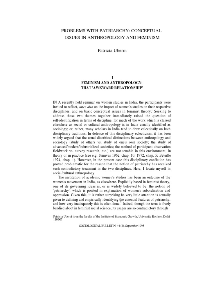 Problems With Patriarchy | PDF | Matriarchy | Kinship