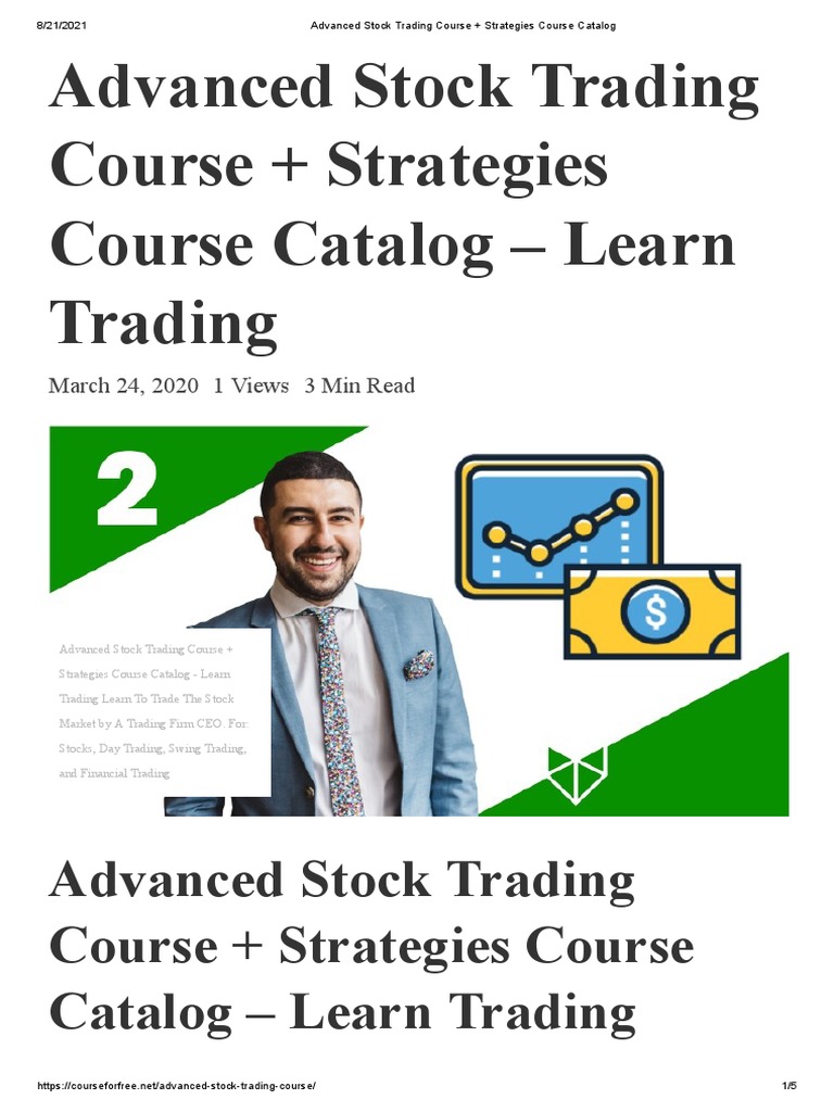 Advanced Stock Trading Course + Strategies Course Catalog | PDF | Stock ...