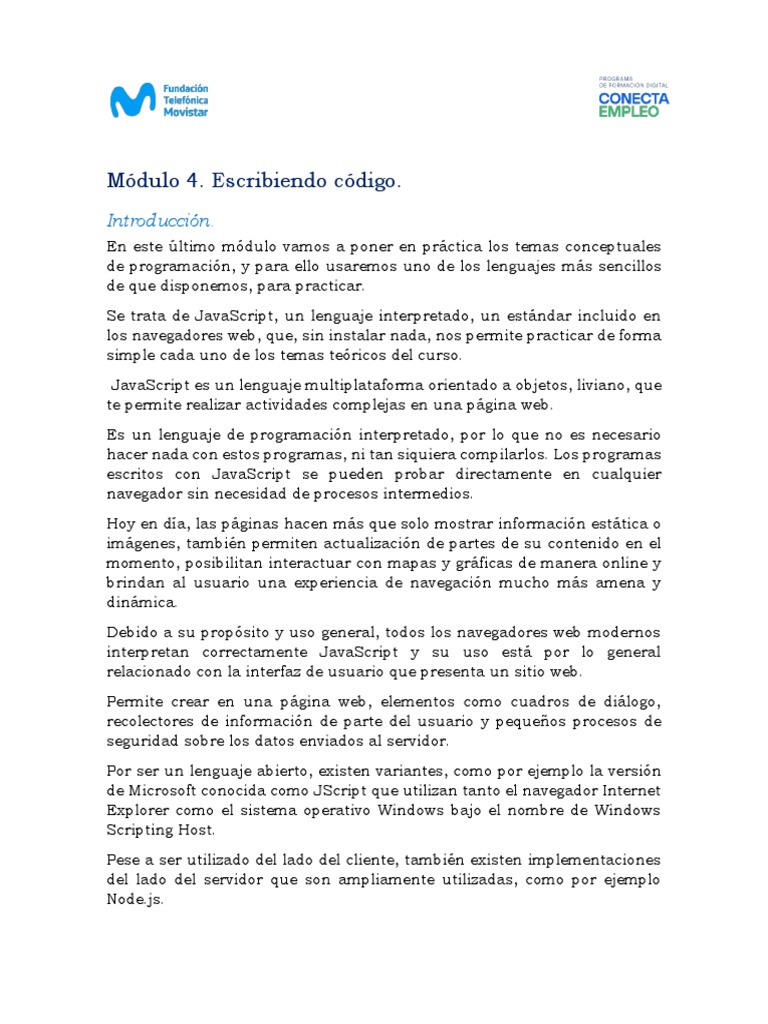4 Programando+en+JS | PDF | Script Java | Red mundial