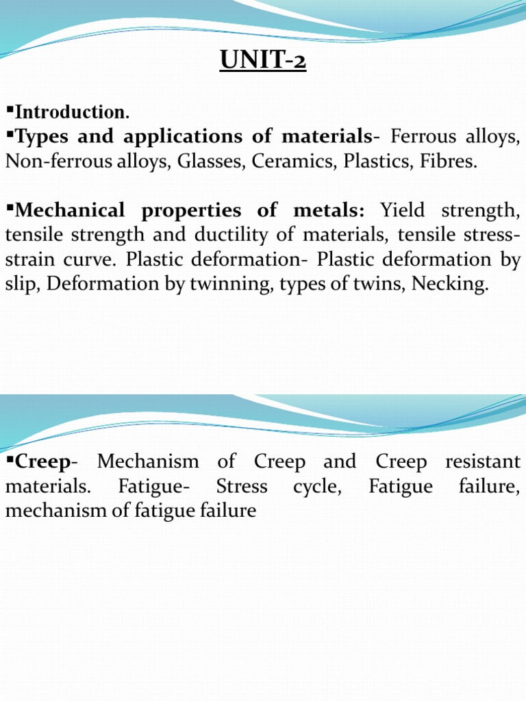 UNIT 2 PPT 1 | PDF | Steel | Cast Iron