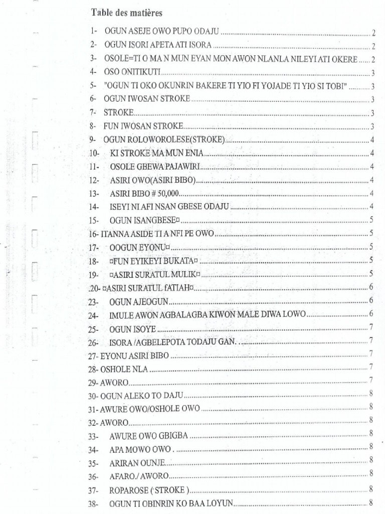 Awon Asiri Ibile Todaju | PDF