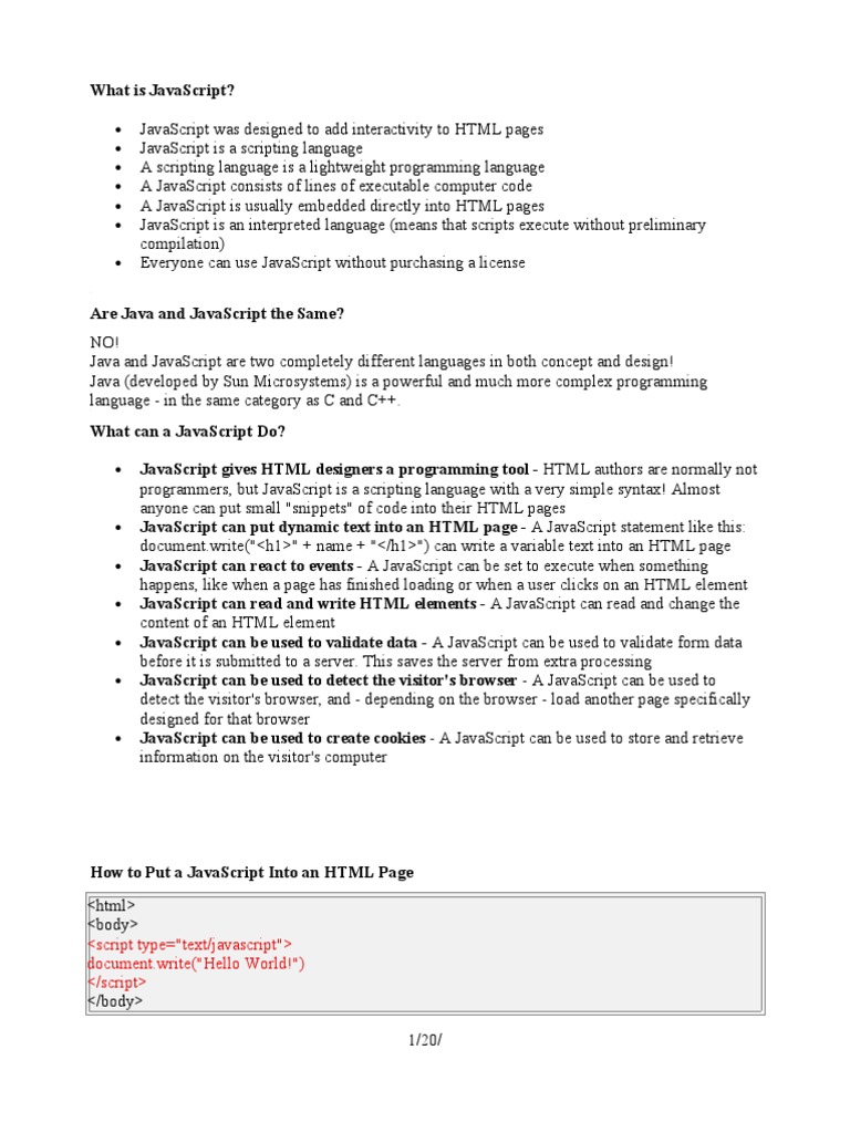 Document - Write ("Hello World!") | Download Free PDF | Java Script ...