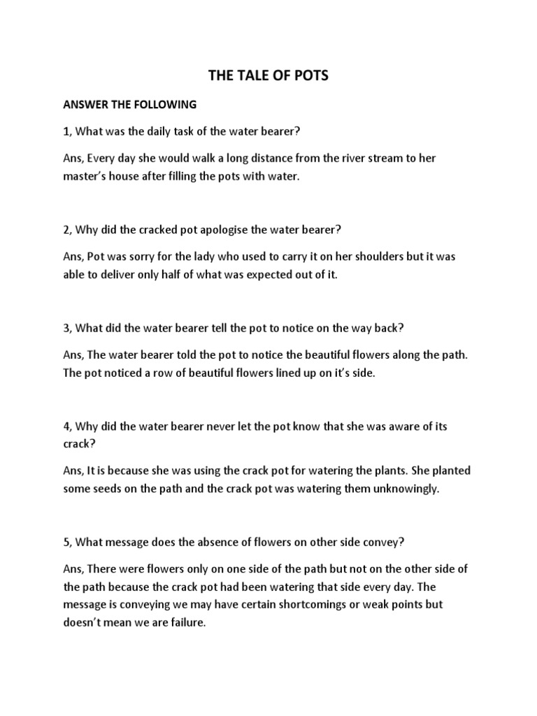 A Tale of Pots | PDF | Home & Garden | Art