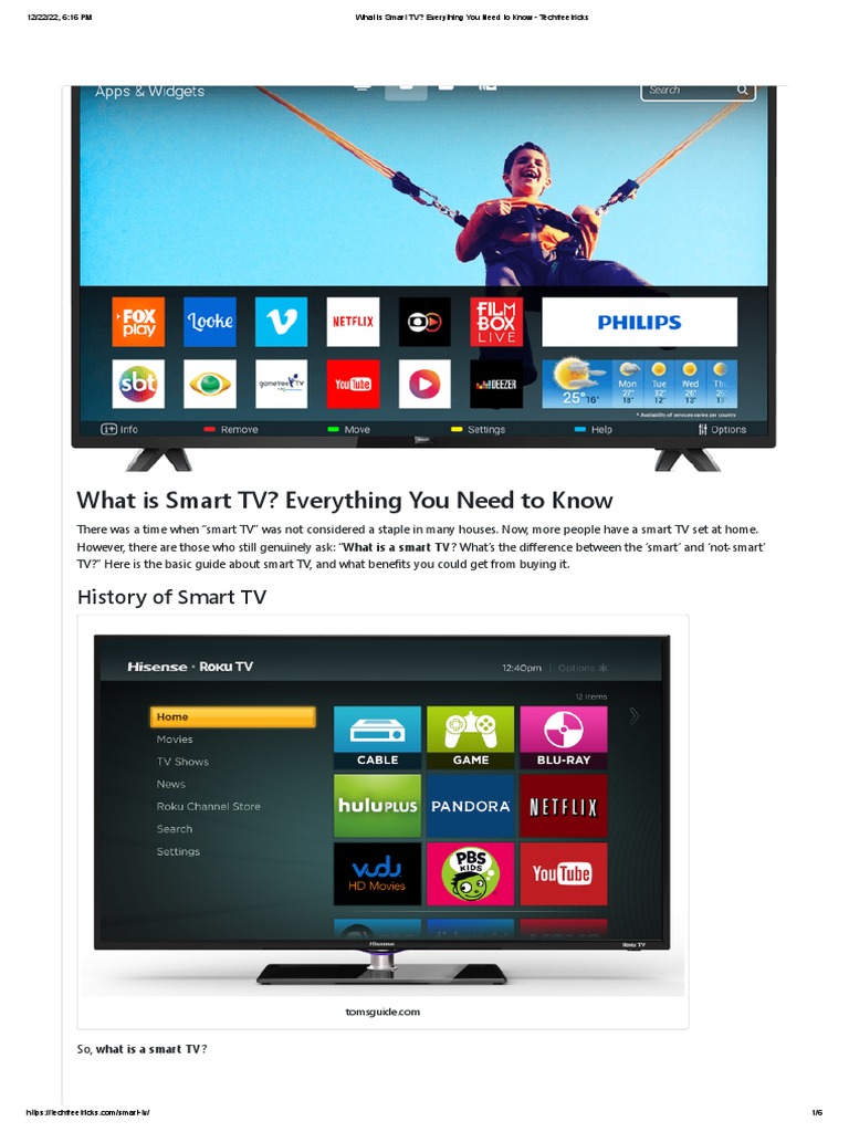 What Is Smart TV - Everything You Need To Know - Techfreetricks | PDF ...