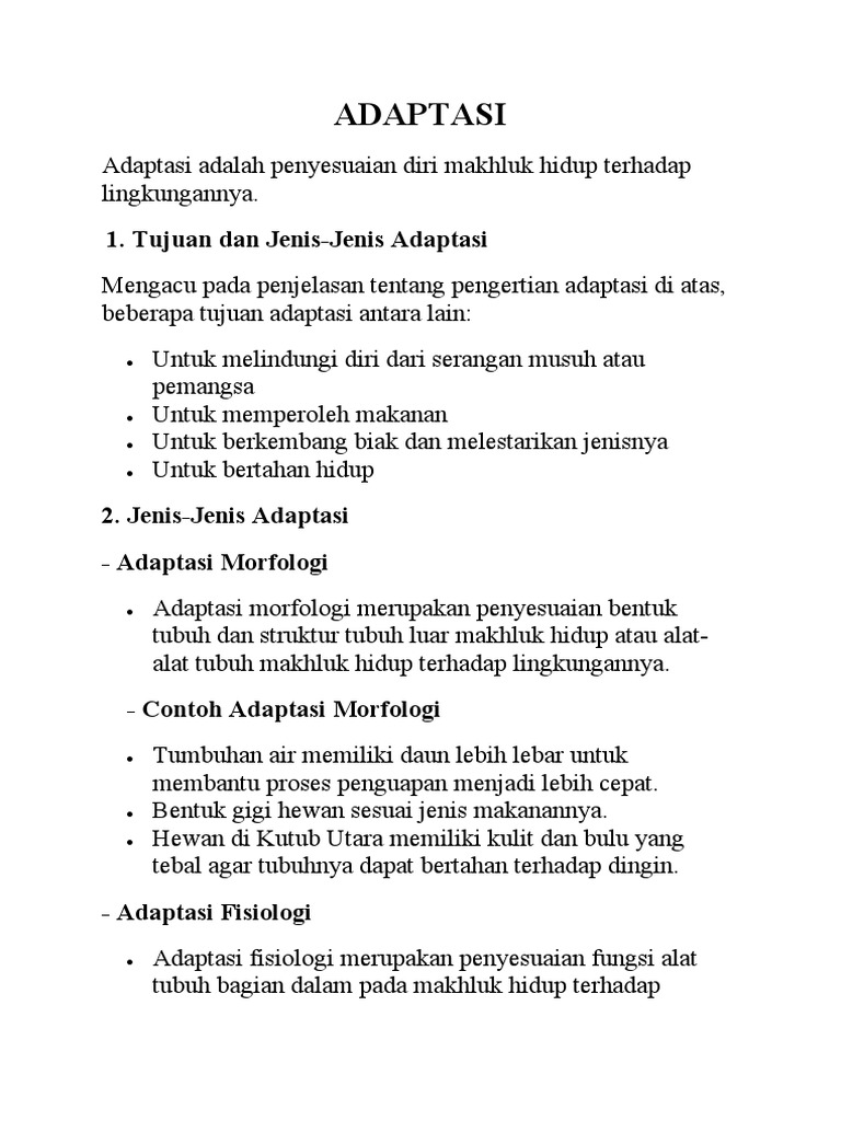 ADAPTASI | PDF | Sains & Matematika