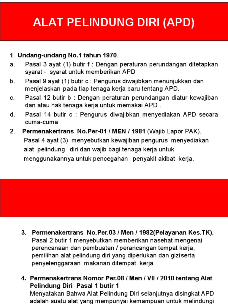 Panduan APD untuk Keselamatan Kerja | PDF