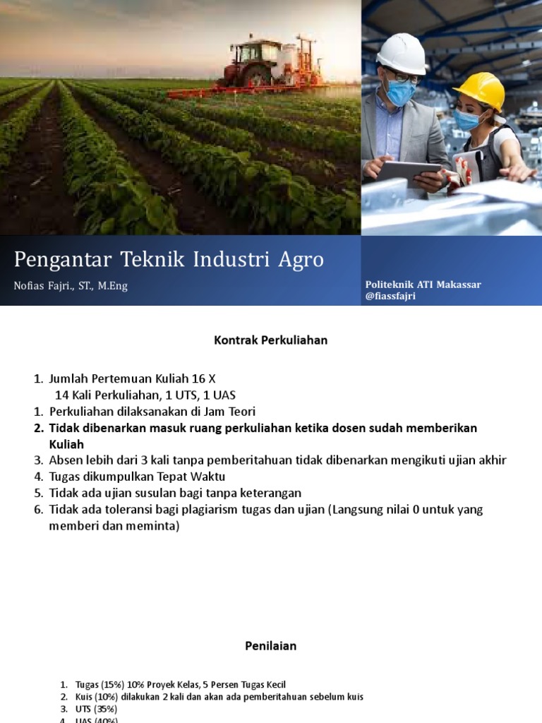 Pengantar Teknik Industri Agro | PDF