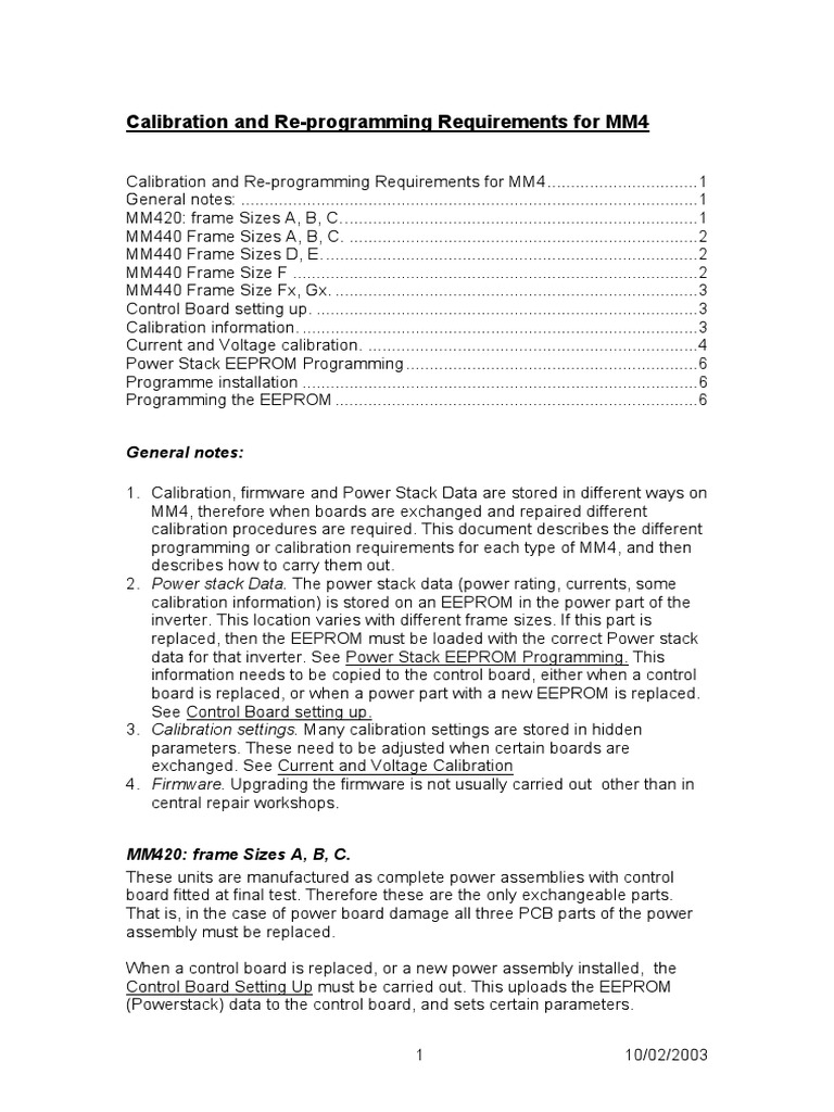 Calibration and Reprogramming | PDF | Calibration | Computing