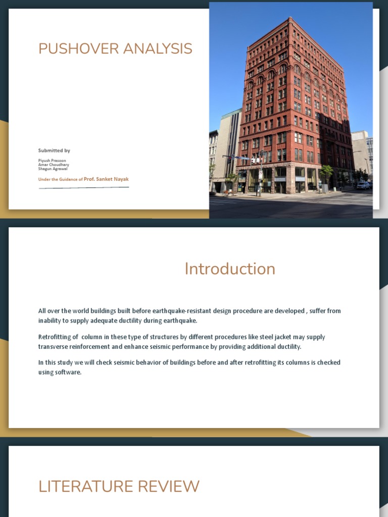 Pushover Analysis Of Retrofitted Reinforced Concrete Buildings Pdf Concrete Earthquake