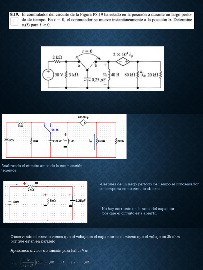 Resolucion Completa Circuito RLC | PDF | Red eléctrica | Inductor