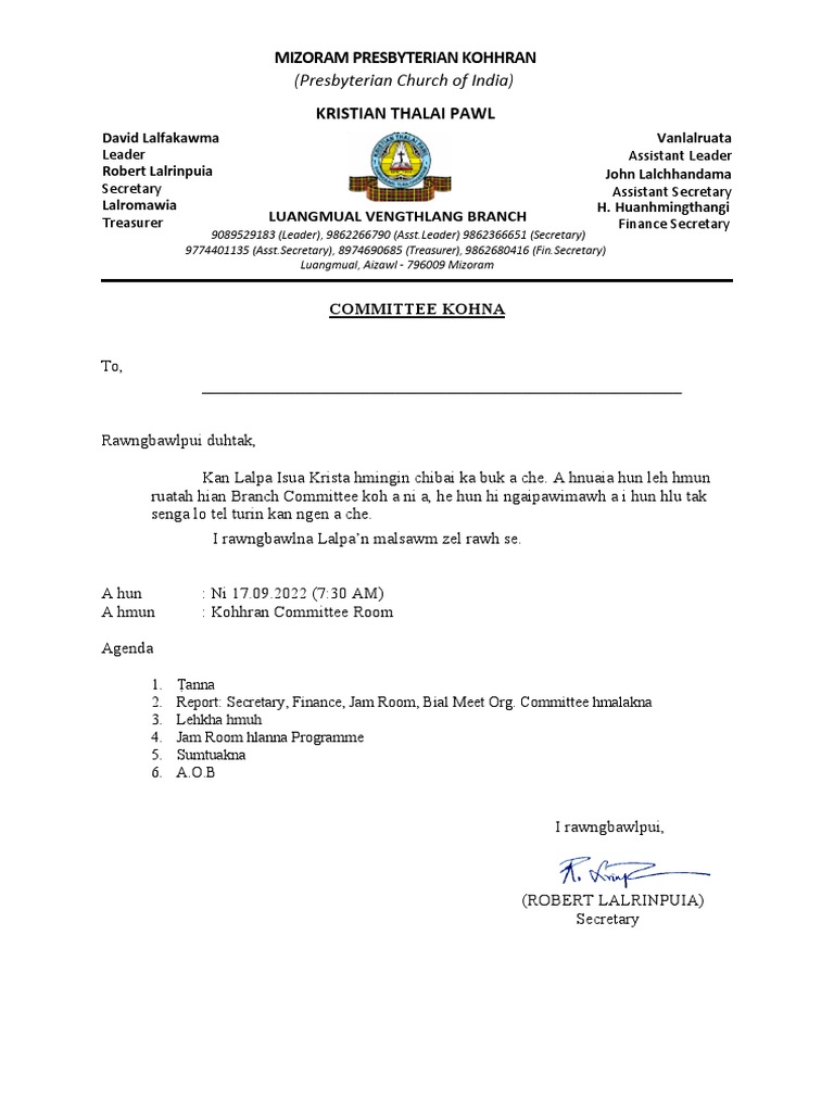17.09.2022 - Committee Kohna | PDF