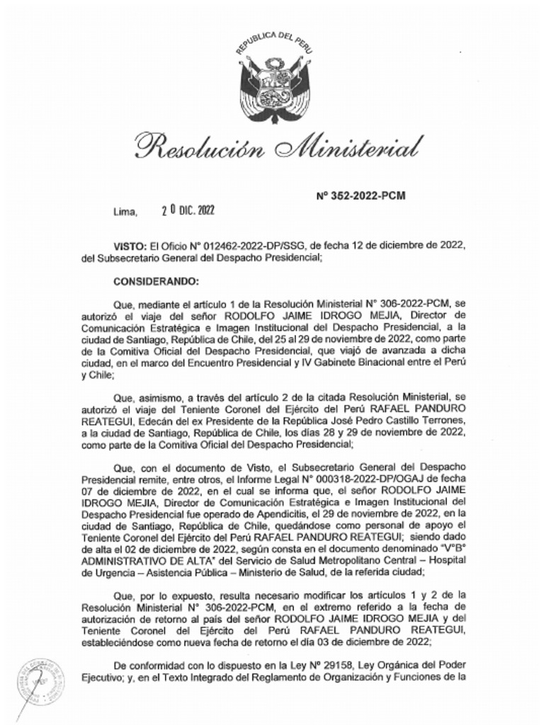 RM DP Modificacion | PDF