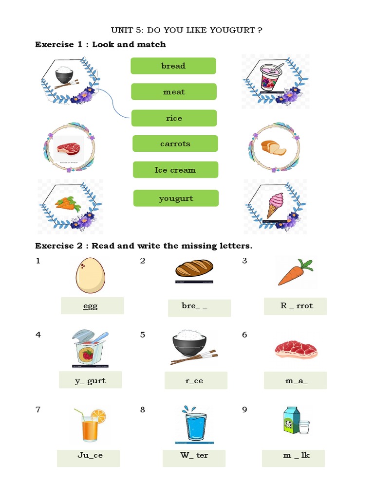 G3 Unit 5 | PDF | Foods | Food And Drink